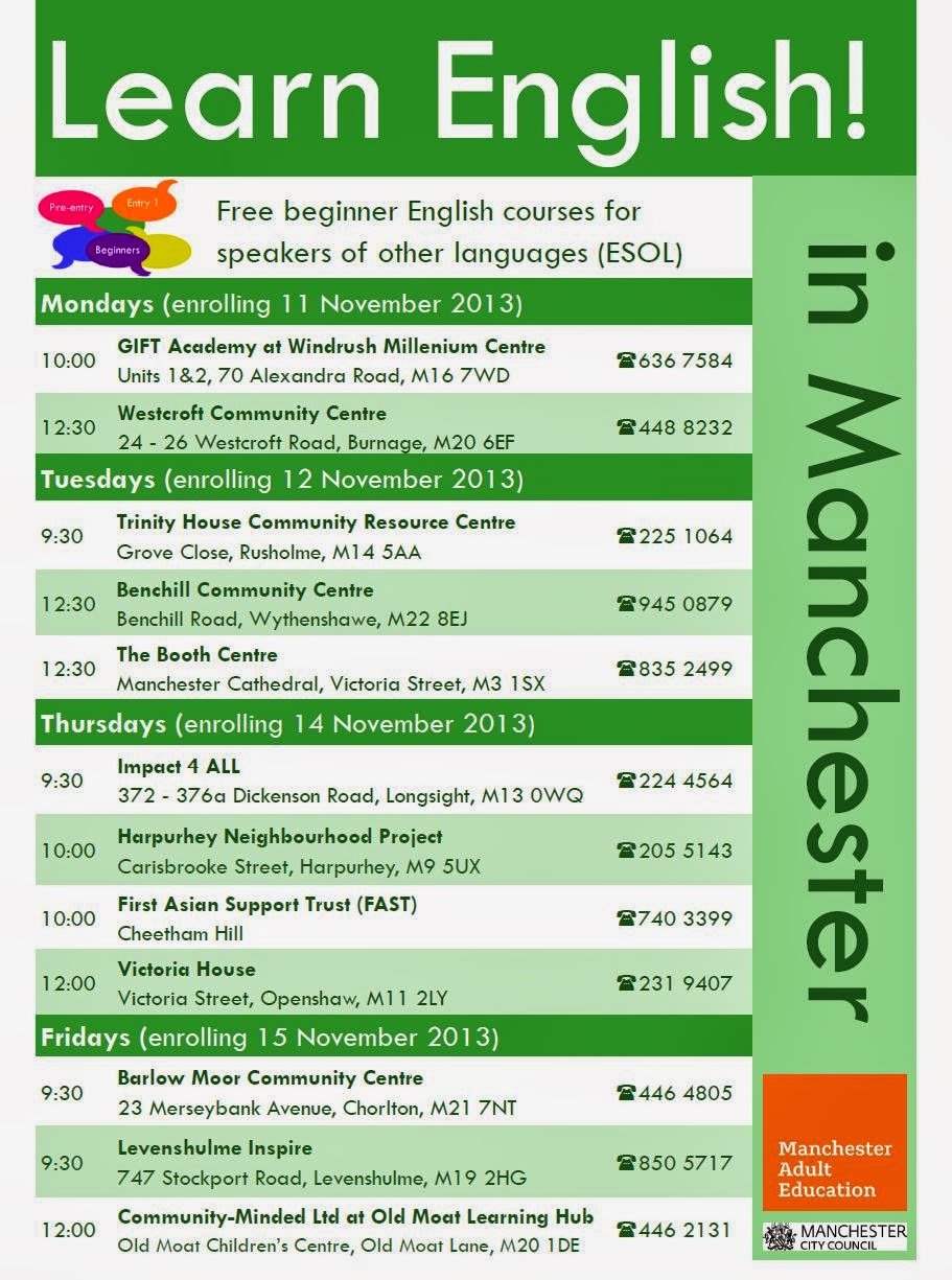 Victor Chamberlain - Chorlton Liberal Democrat: Free English courses ...