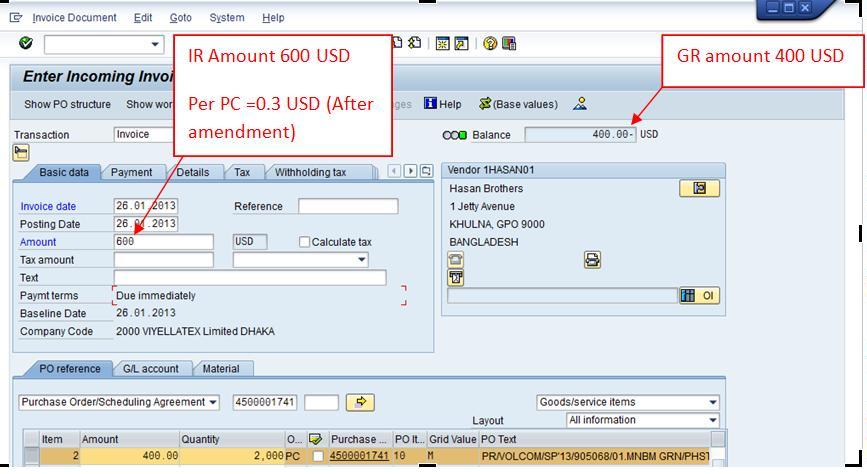 FICO: GR (MIGO) and IR (MIRO) Amount Difference /GR (MIGO) and IR (MIRO ...