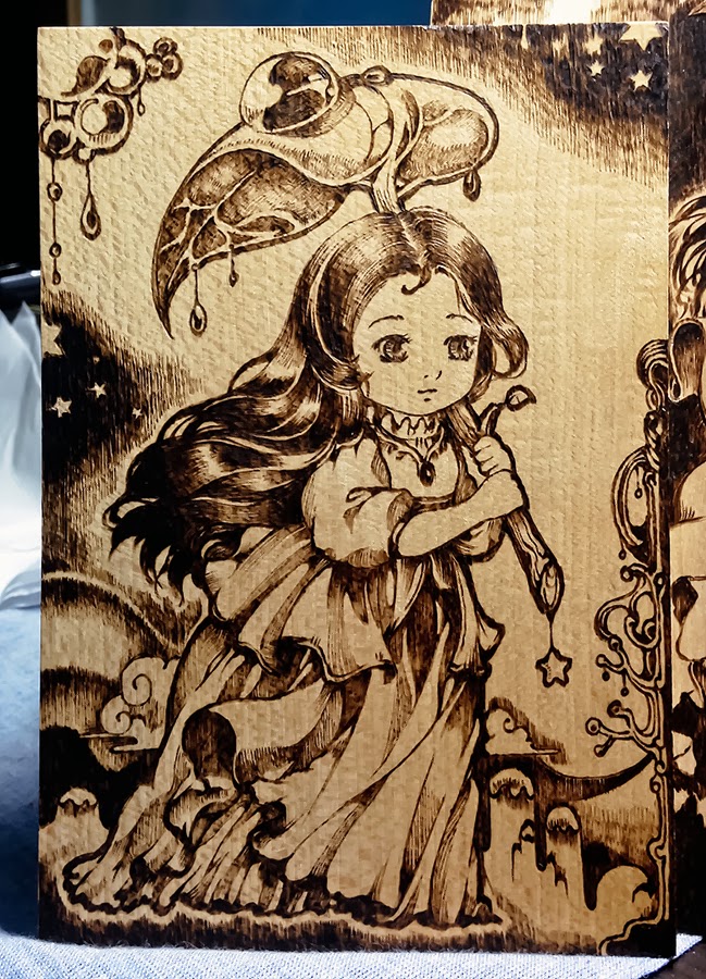 Snowdeer (Kim Sulrok): Woodburning Art (Pyrography) by Snowdeer