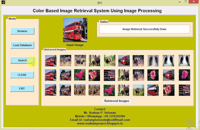 Color Based Image Retrieval System Using Image Processing Matlab ...