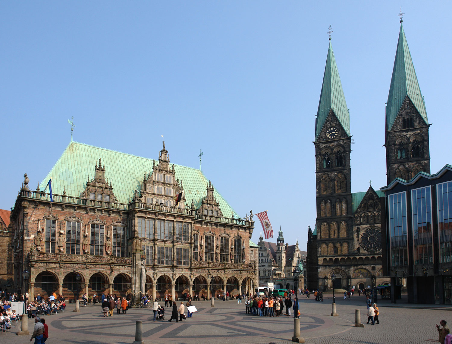 Weltkulturerbe: Bremen: Das Rathaus und die Rolandstatue