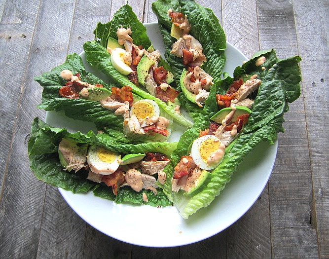 Turkey Cobb Salad Lettuce Wraps