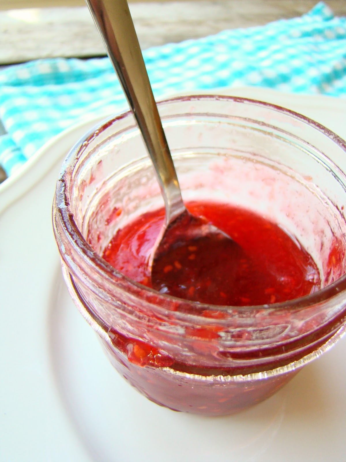 Raspberry peach jam