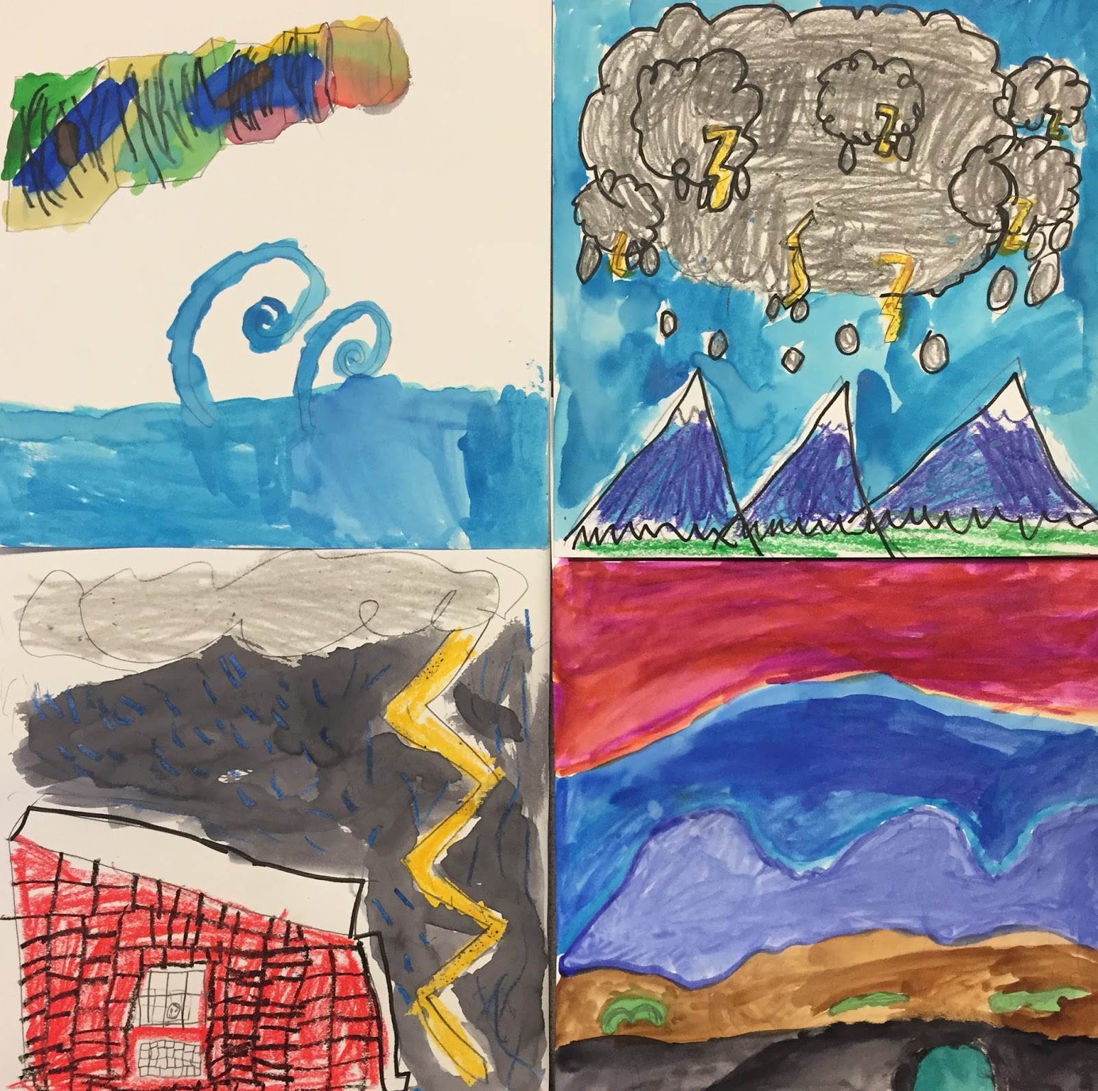 small batch art: 2nd grade documents the weather!