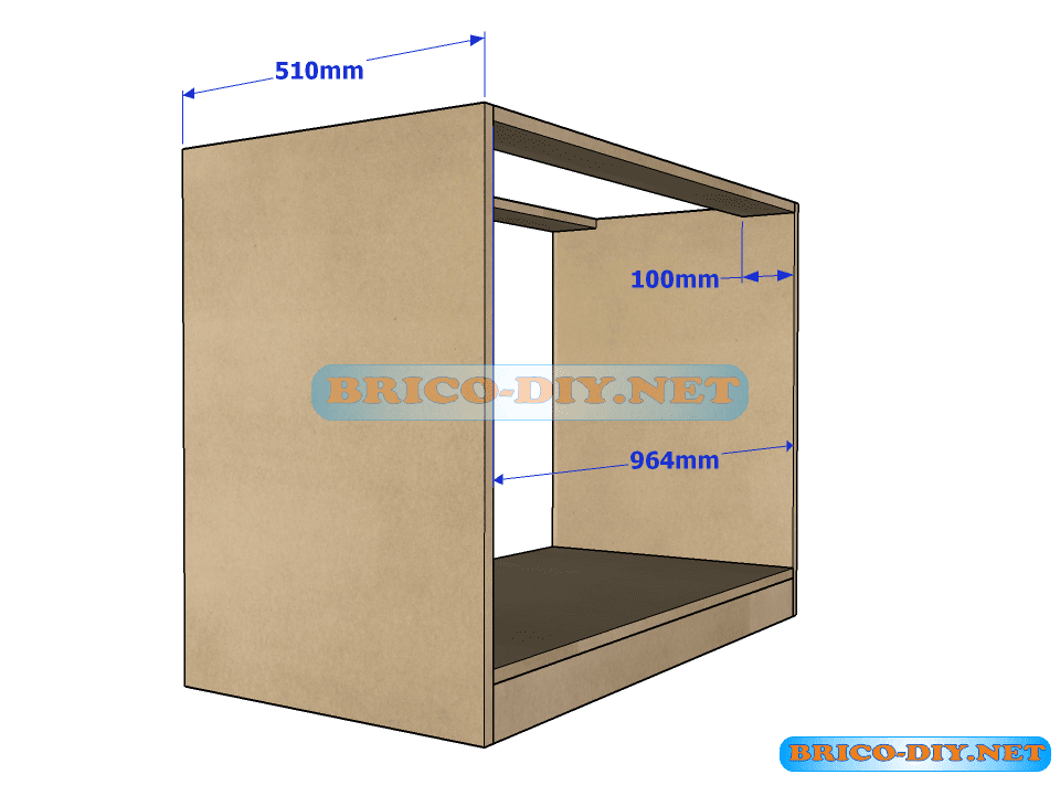 Plano y medidas como hacer una comoda con gavetas de MDF