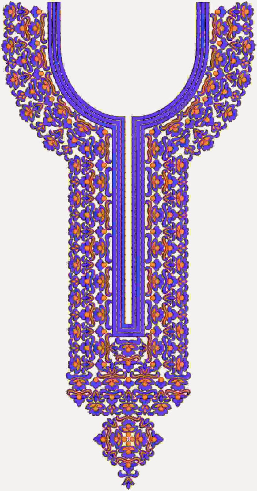 EmbDesignTube: Modern Creations Of Neck Yoke Pattern Designs