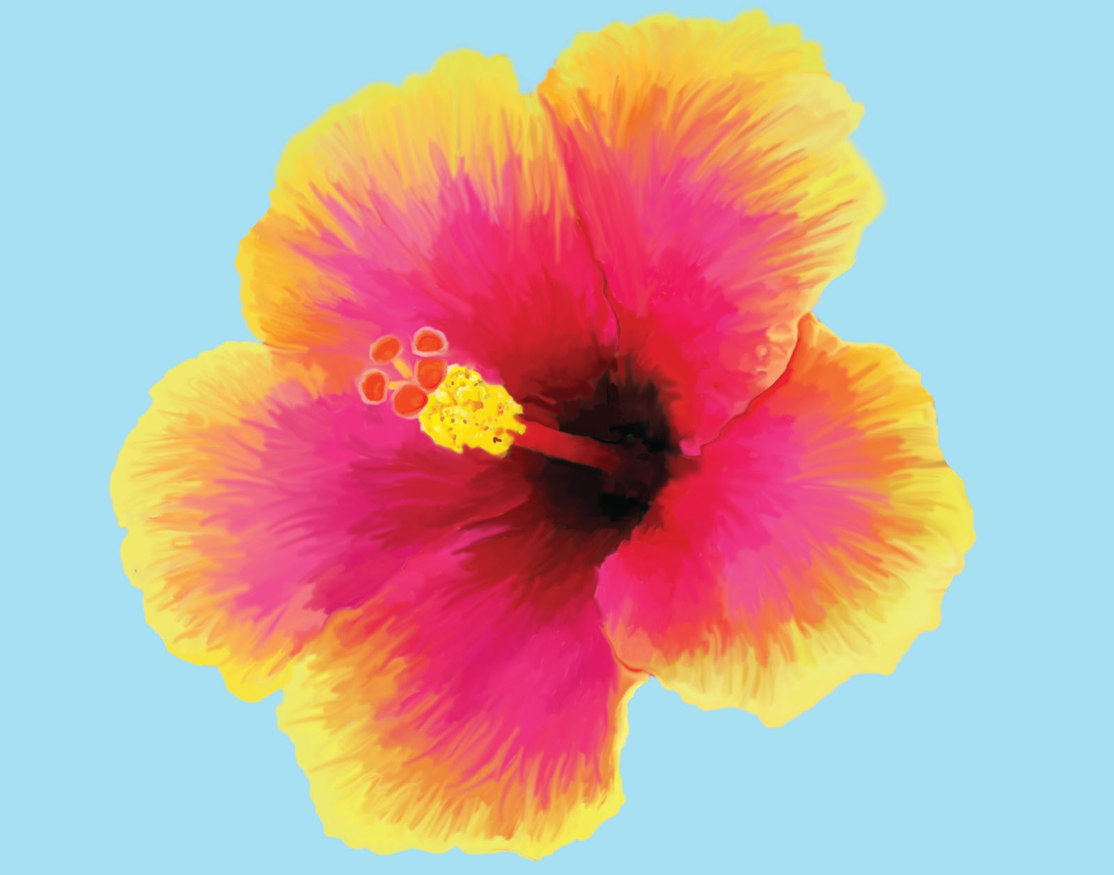 Kristen's Artwork: Hibiscus Painting