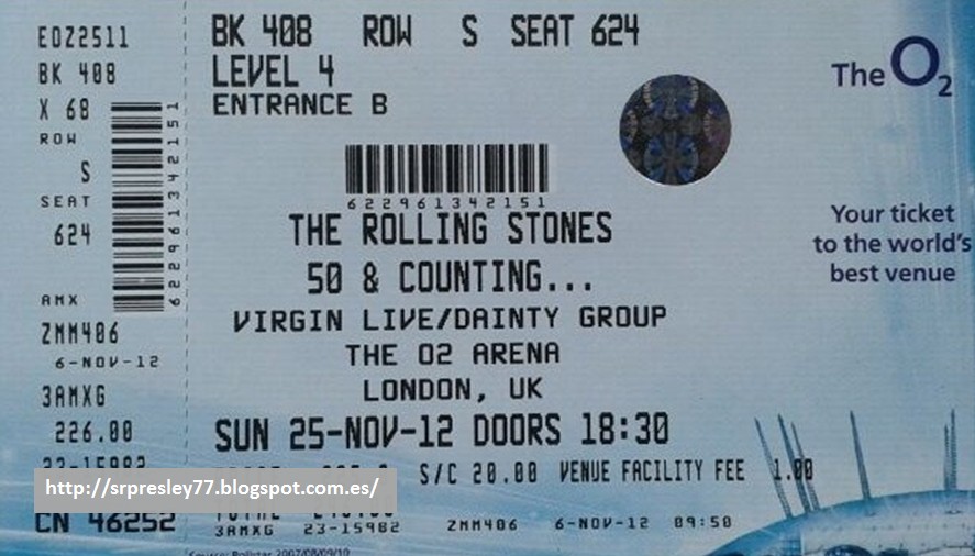 SeñorPresley77: The Rolling Stones – O2 Arena (Londres), 25/11/2012 (mi ...