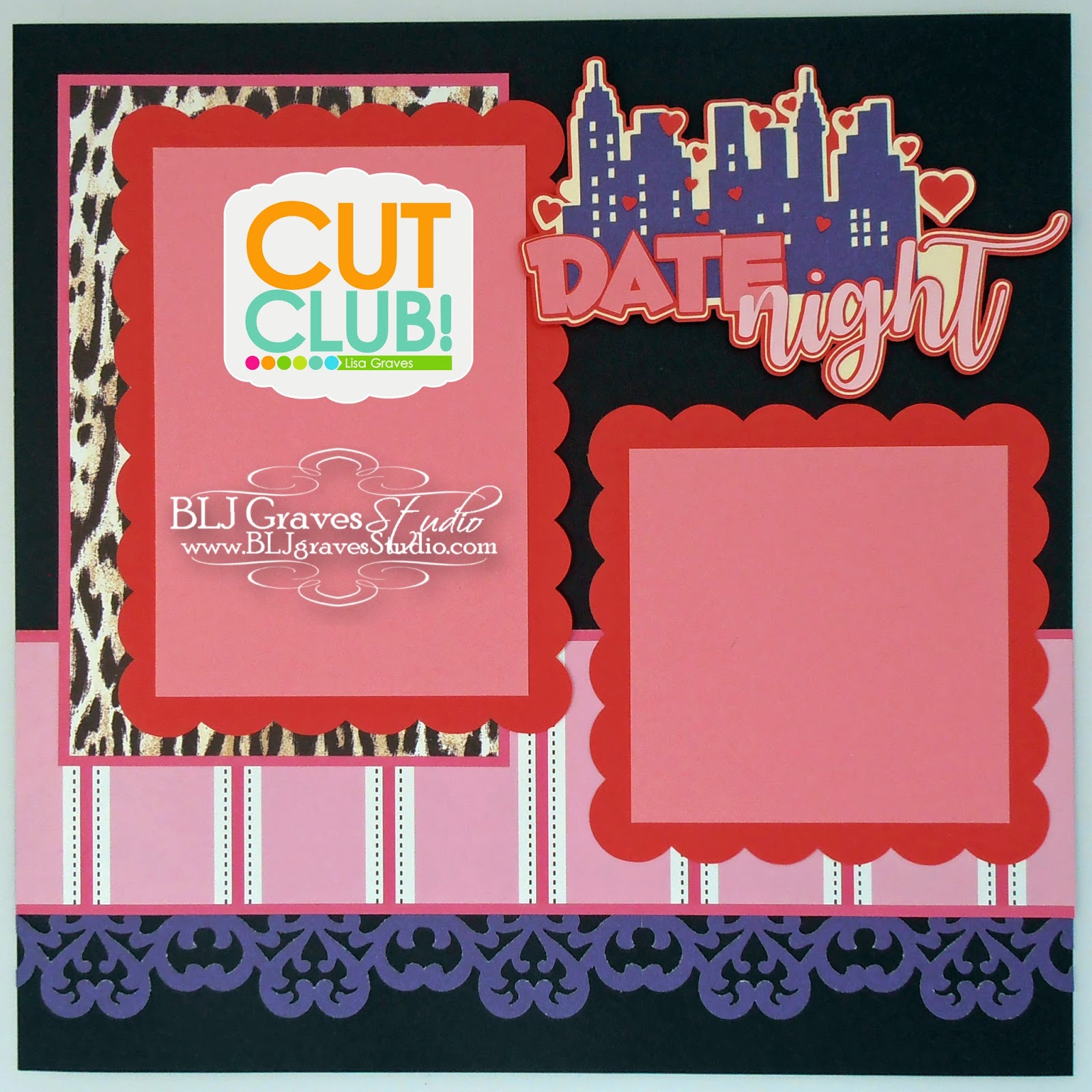 SVGCutClub: Date Night Scrapbook Layout