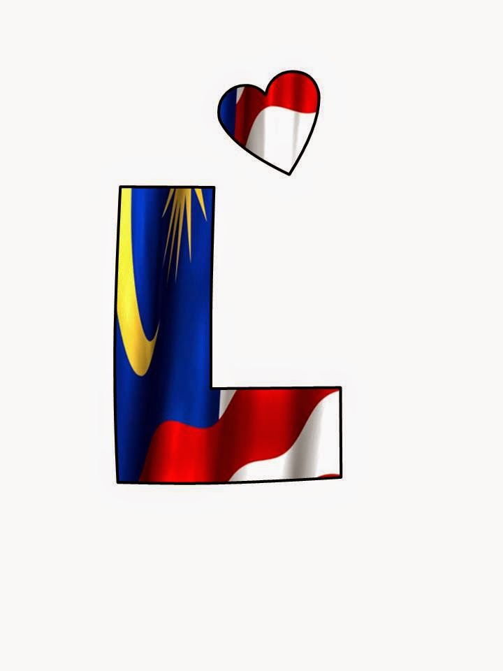 GENIUS KIDS ZONE: Koleksi Huruf Berlatarbelakang Bendera Malaysia