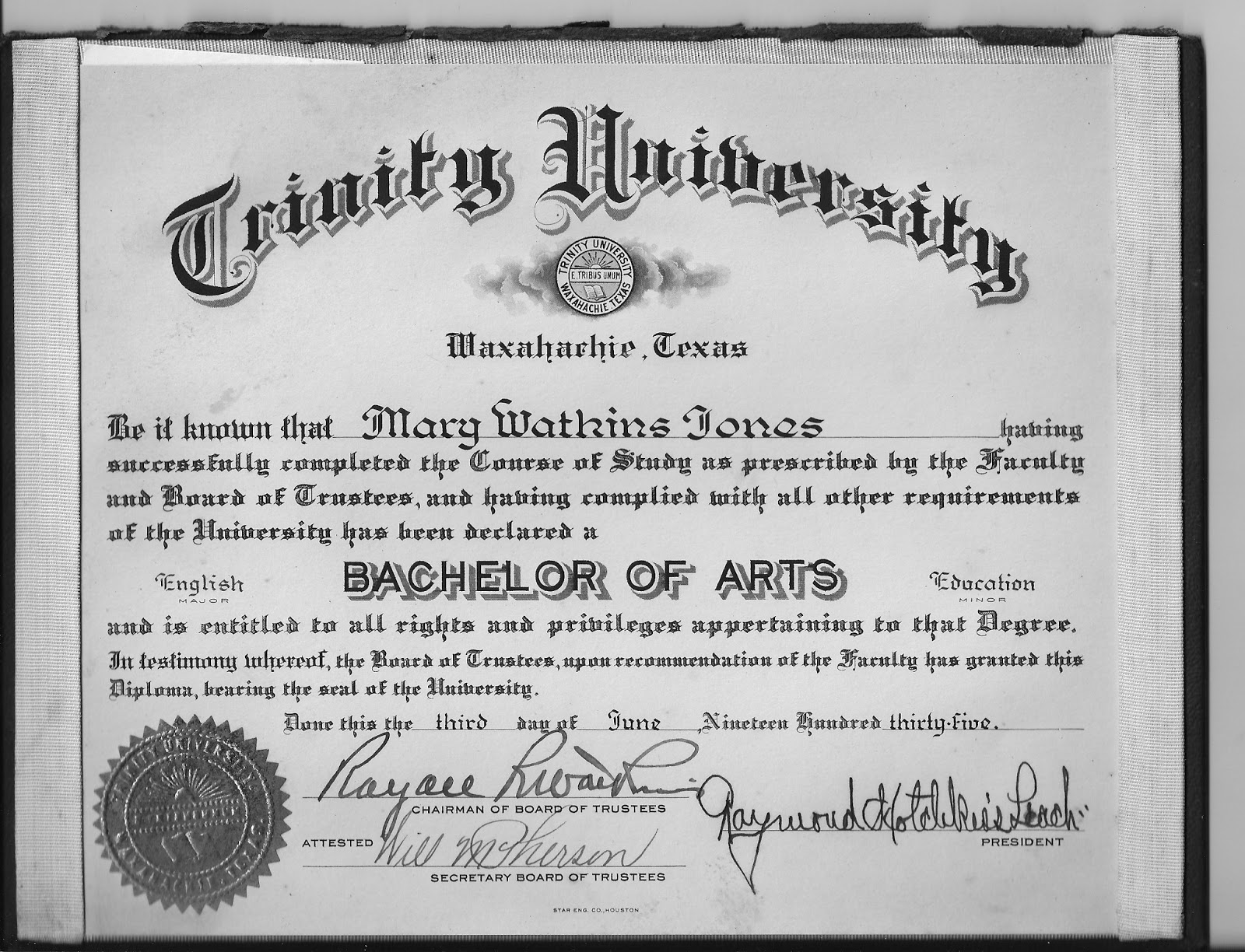 Trinity University Special Collections and Archives: New Beginnings