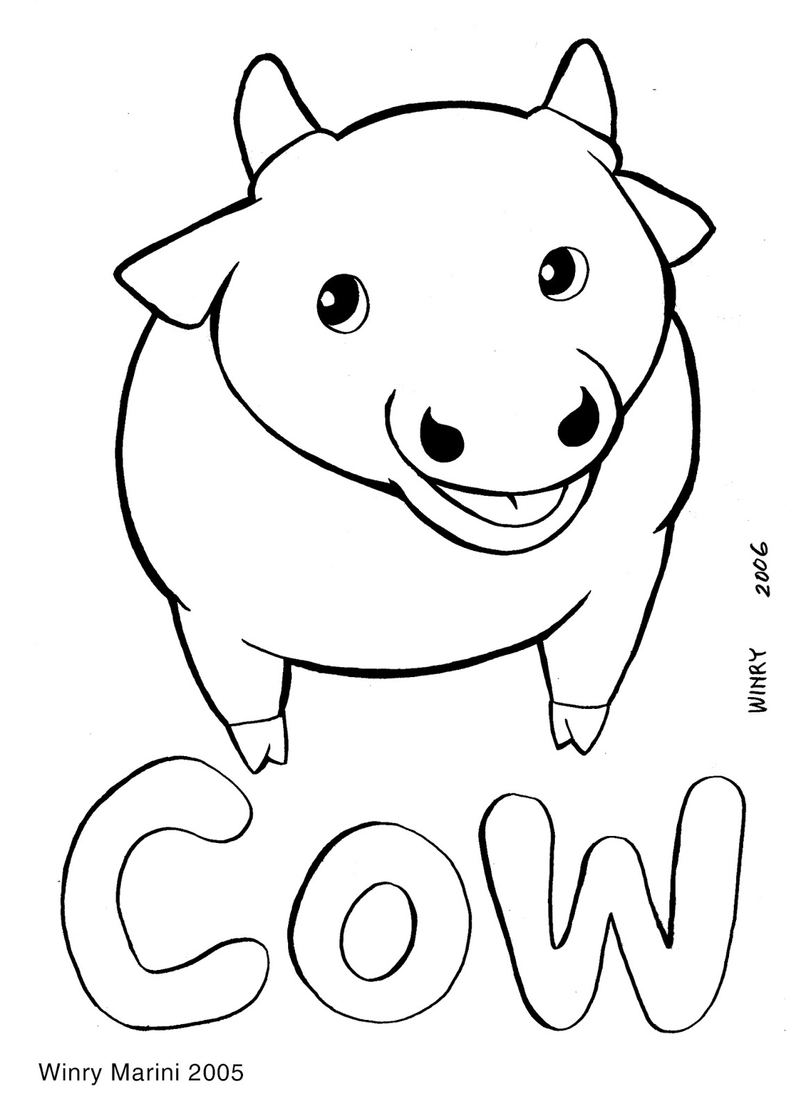 Art and Lore: Cow Coloring Page (Mewarnai Sapi)