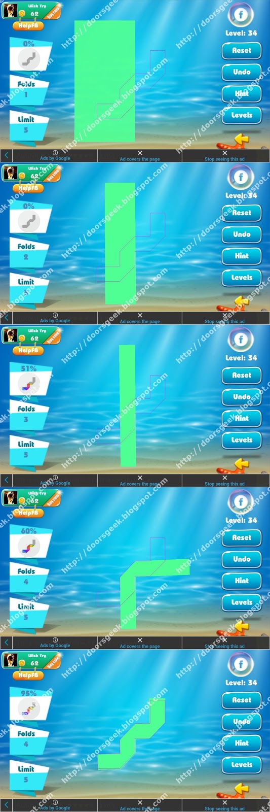 Paper Folding Origami Level 34 Solution Doors Geek paper-folding-origami-level-34-solution-doors-geek