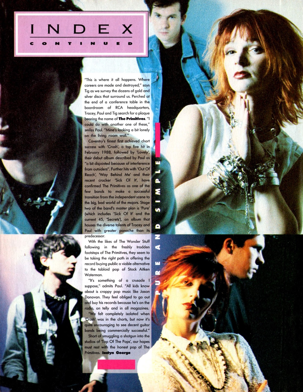 Lansure's Music Paraphernalia: THE PRIMITIVES | TRACY CATTELL | Press Kits