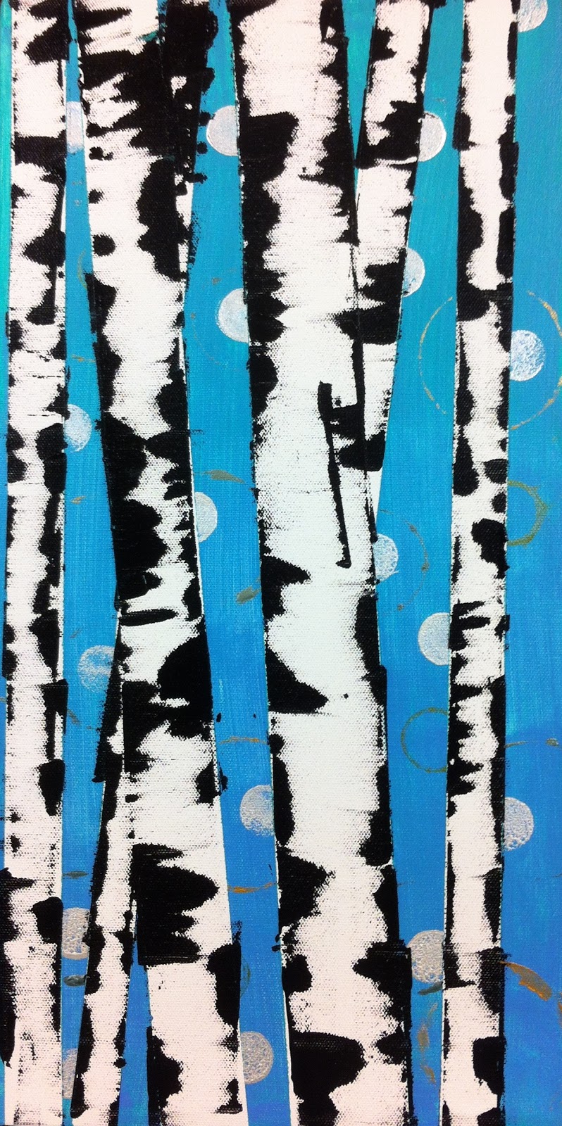 Angela Anderson Art Blog: Easy Birch Trees - Kid's Art Class