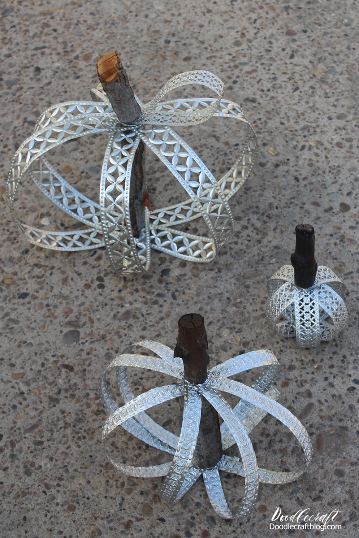 Shabby Chic Rustic Metal Pumpkins DIY