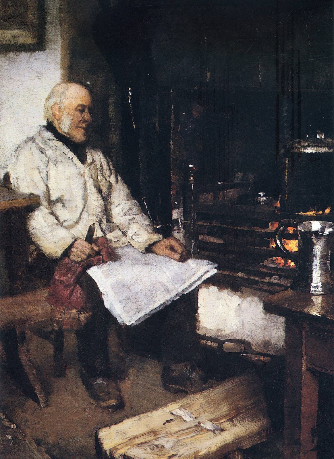 Museum Art Reproductions Winter, 1885 by Frank Bramley (1857-1915 ...