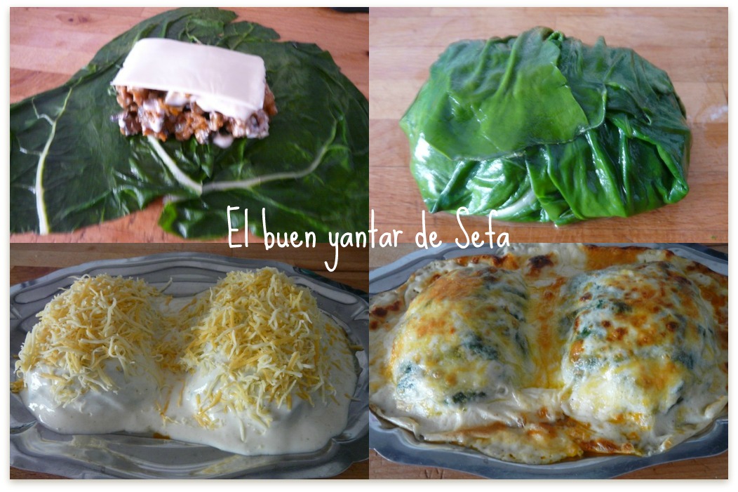El buen yantar de Sefa: Hojas de acelga rellenas