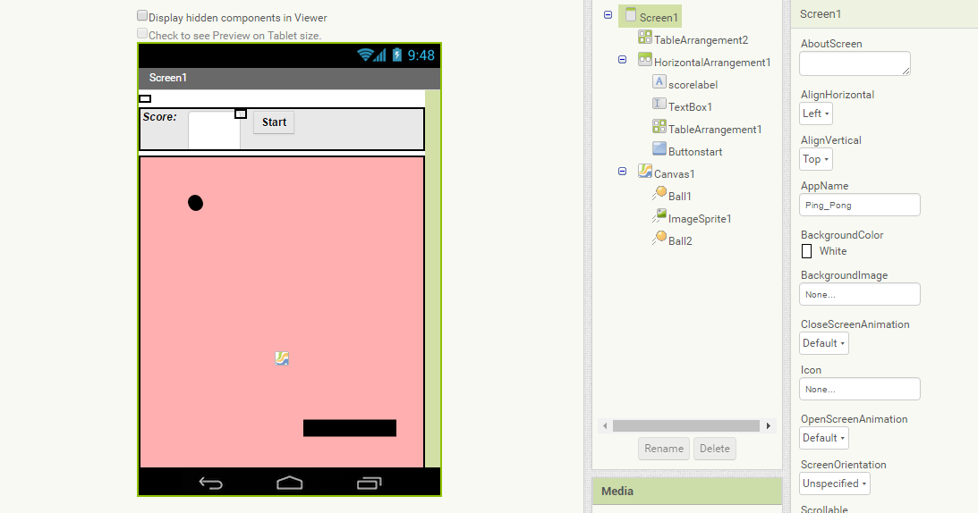 Informàtica 4rt ESO: APP INVENTOR ( ping pong)