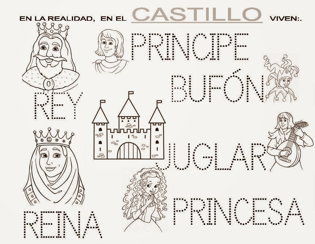 La clase de los Castillos: Fichas de lectoescritura