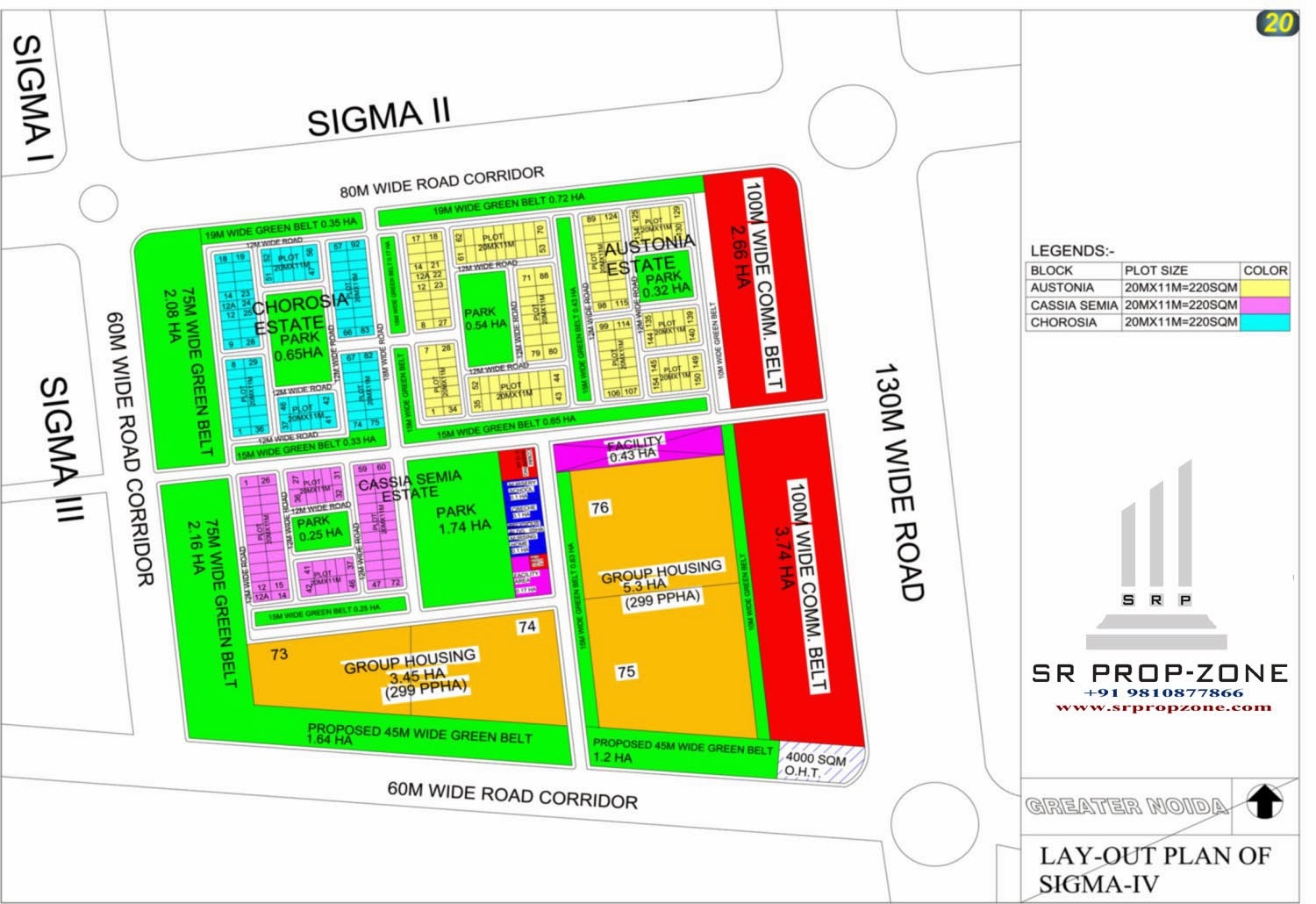Layout Plan of Sigma-IV Greater Noida HD Map