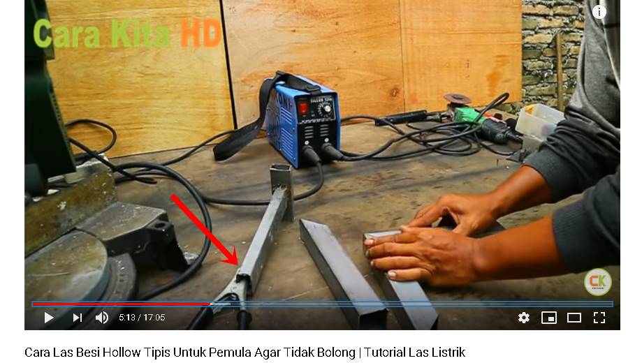 Teknik Las Besi Hollow Dengan Las Listrik