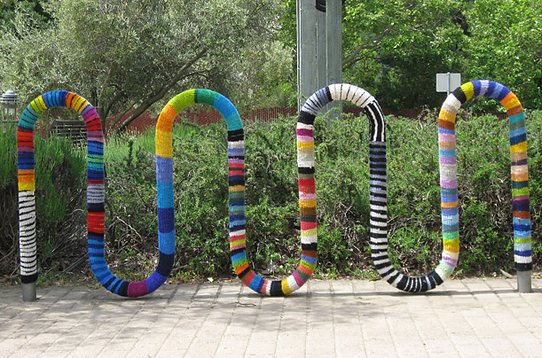 A-star: Yarn Bombing:Bringing beauty to the world, one stitch at a time.