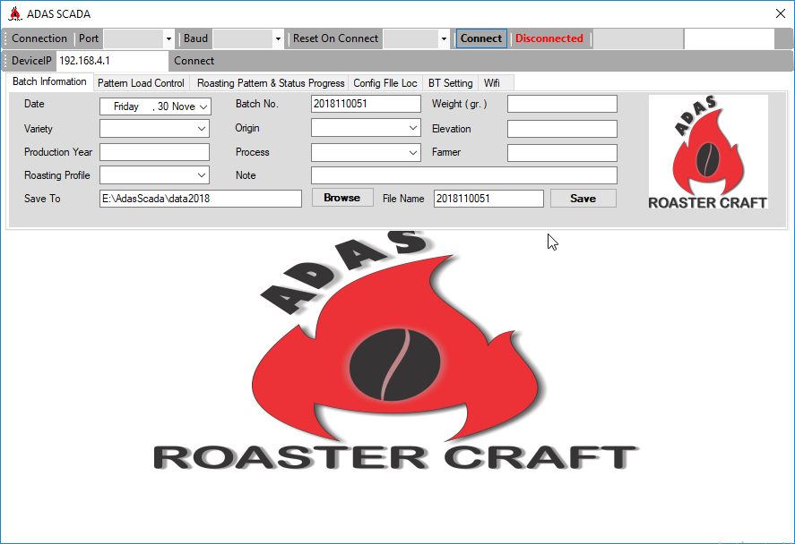 Coffee Roaster Art & Technology: AdasScada Coffee Roaster Software