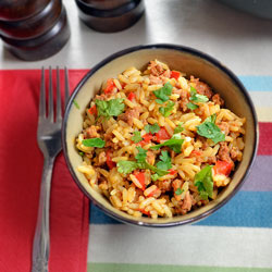 Behind the Bites: Spanish Rice with Chorizo