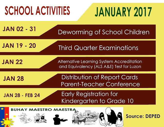 School Activities this January - BUHAY MAESTRO MAESTRA