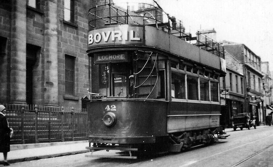 Tour Scotland: Old Photograph Tram To Lochore Dunfermline Fife Scotland