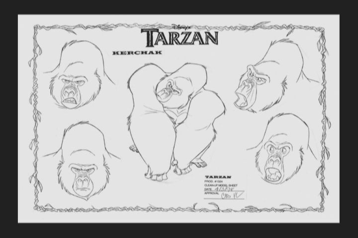 RefArt at CalArts: Tarzan Gorilla model sheets 2