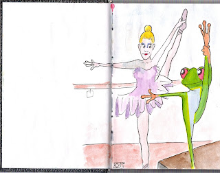 Sketches For Nora and Alfred: the ballerina tree frog