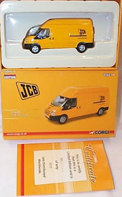 Promotional Model: CORGI 1/50 JCB FORD TRANSIT VAN