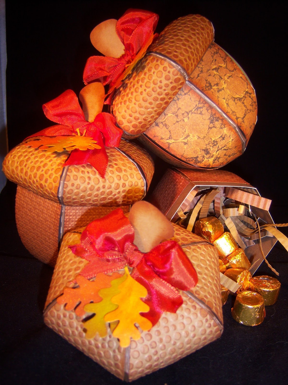 Scrap-n-Sew Granny: Autumn Acorn Boxes