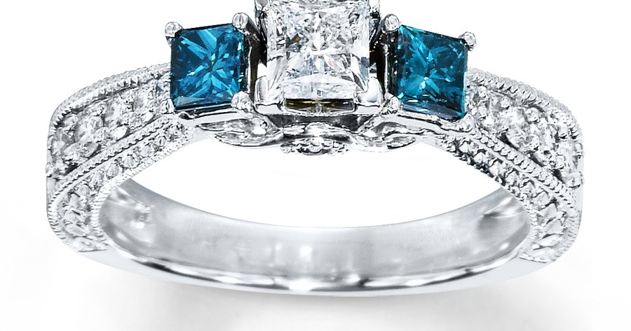 Blue Diamond Ring