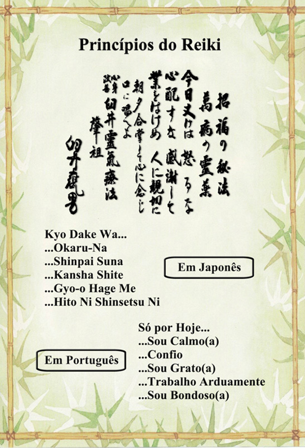 Reiki - Energia de Cura Natural: Os Cinco Princípios da Técnica Reiki