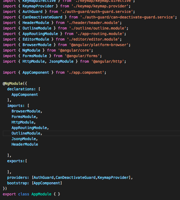 Angular2 With Typescript 3 Module
