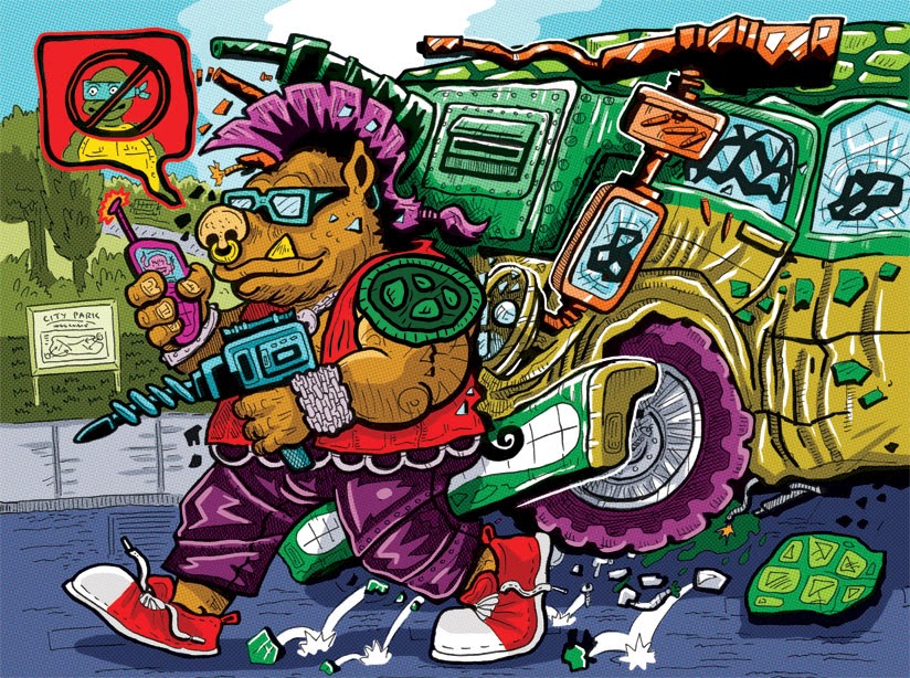 Pretty Weird Art: Colored Ninja Turtle Drawings