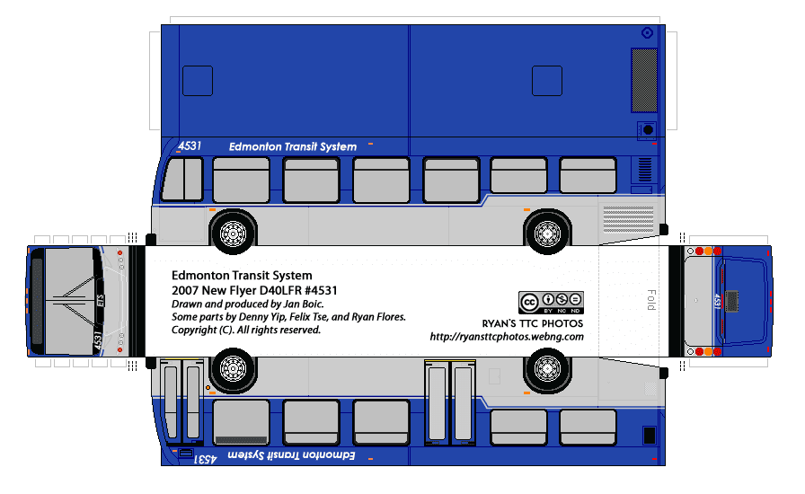 SP. Papel Modelismo: PaperBus 2007 New Flyer D40LFR - Edmonton Transit ...
