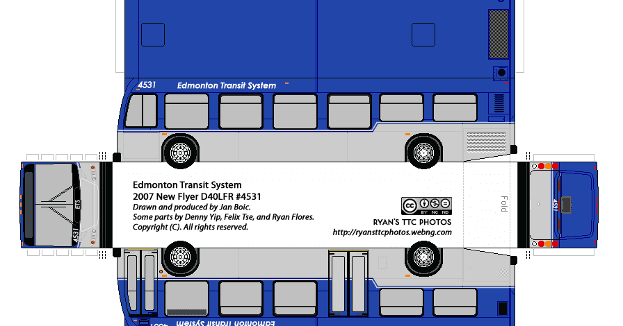 SP. Papel Modelismo: PaperBus 2007 New Flyer D40LFR - Edmonton Transit ...