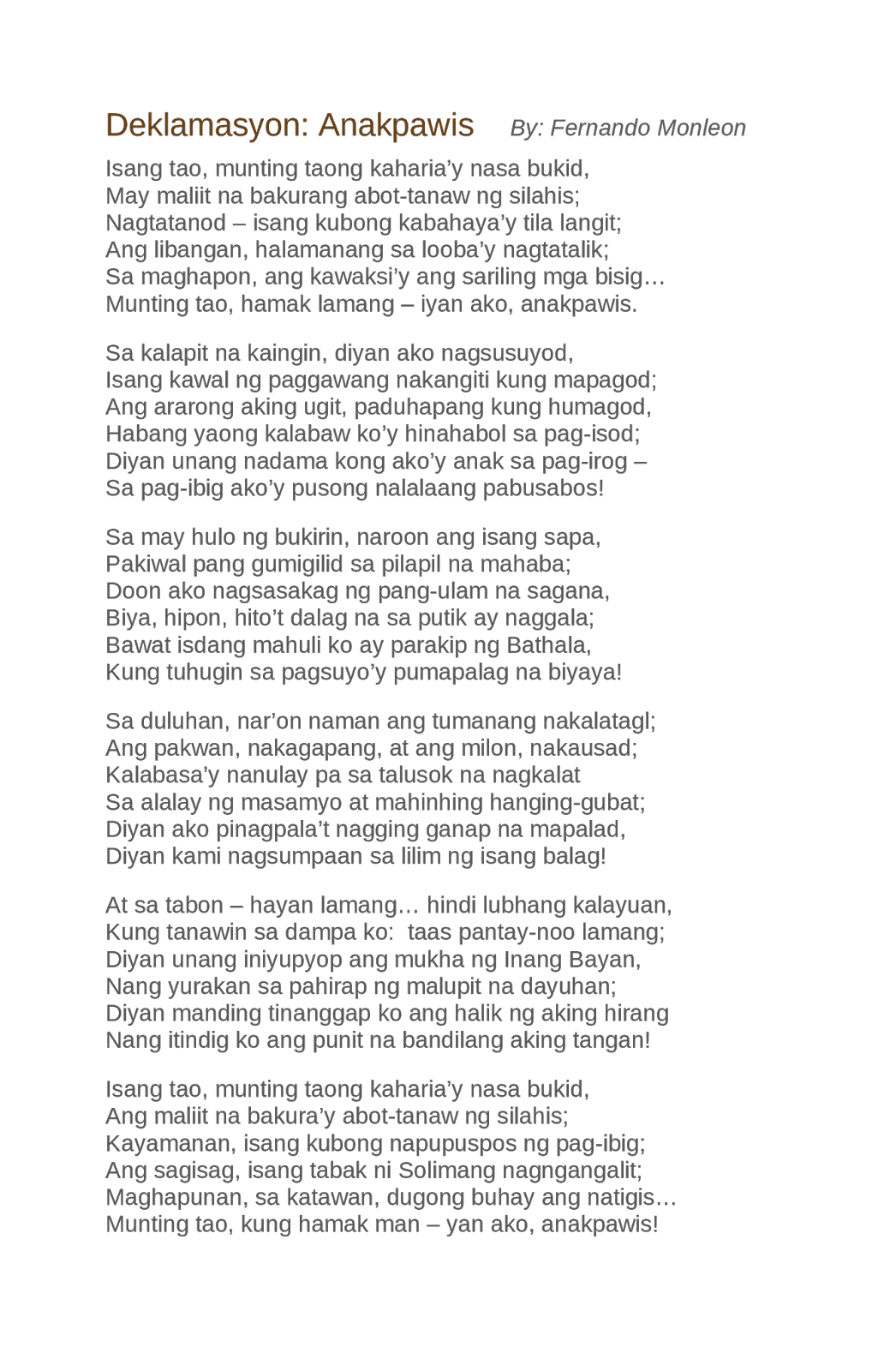 deklamasyon - philippin news collections