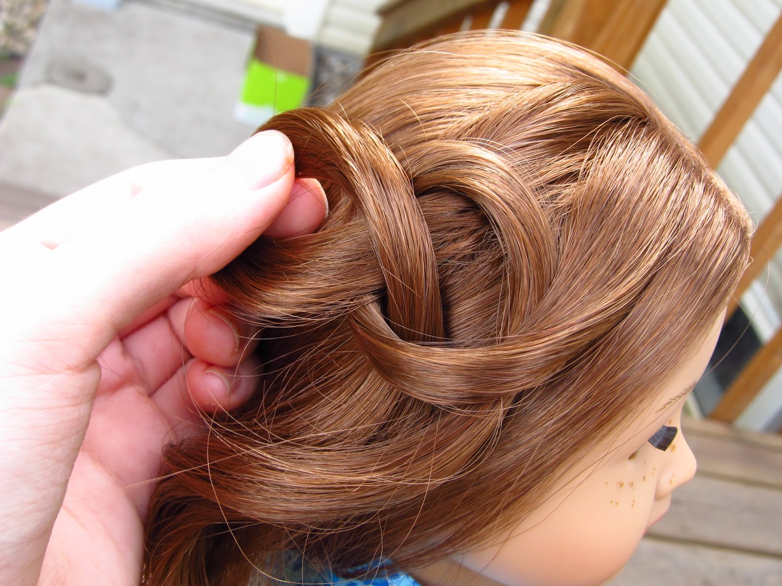 American Girl Place: Knotted Waterfall Braid ~ a hair tutorial