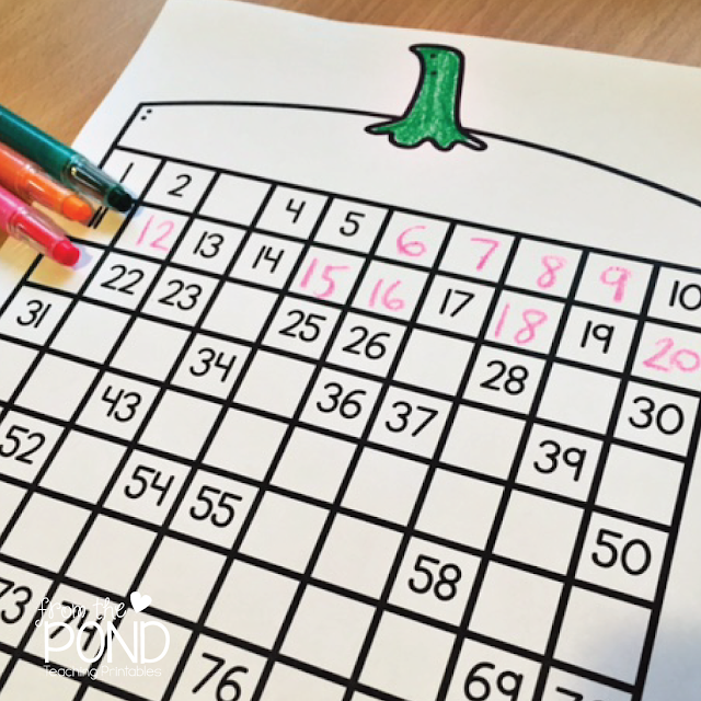 Pumpkin 100 Chart Activity Freebie | From the Pond