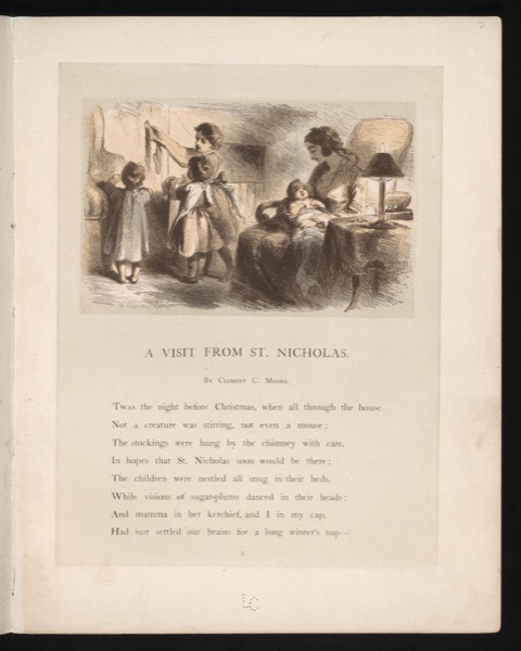 A Visit From St. Nicholas - Vintage Children's Christmas Book : Viintage