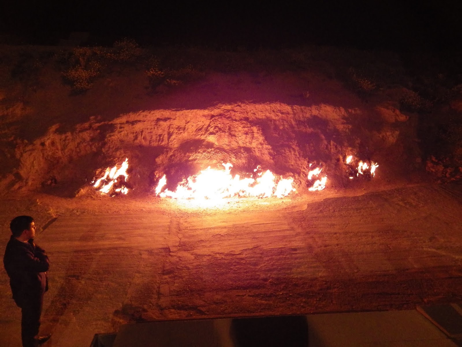 A mountain on Fire. Yanar Dag - Far Flung Places