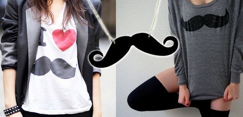 Garotas Fantasiam: Moda Mustache!