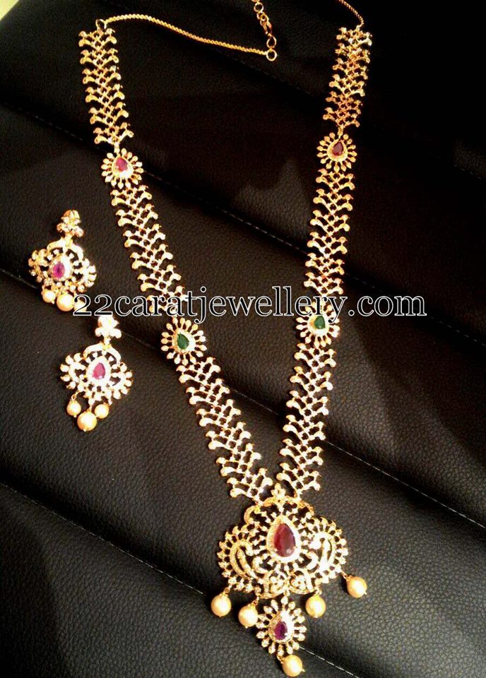 Long Chain with 2 Step Locket 3800 rupees - Jewellery Designs