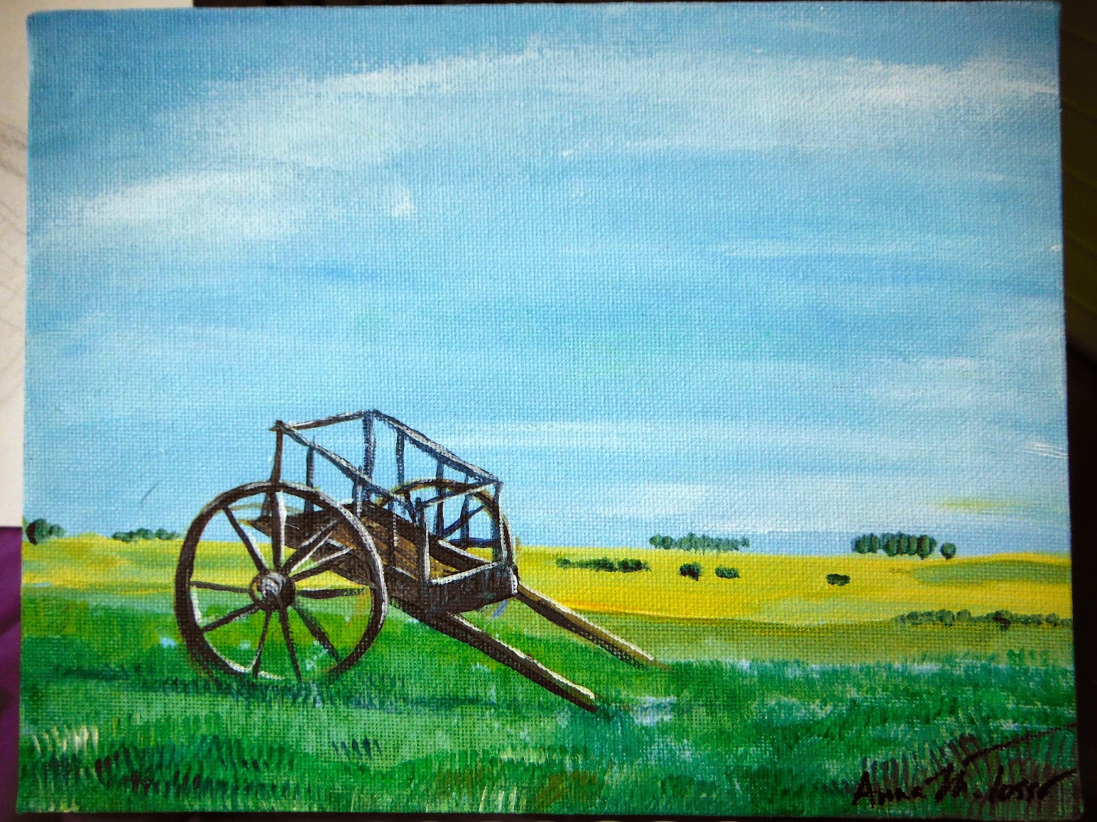 Freckles' Art Spot: Red River Cart