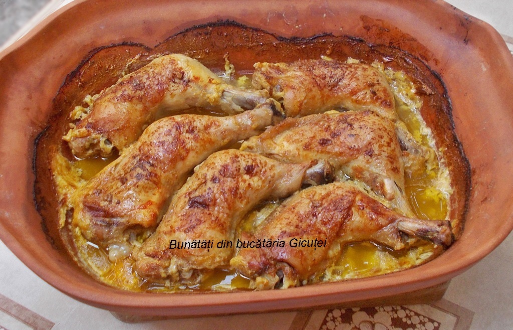 Ciocanele de pui si ciuperci cu vin si usturoi la cuptor - Bunătăți din ...